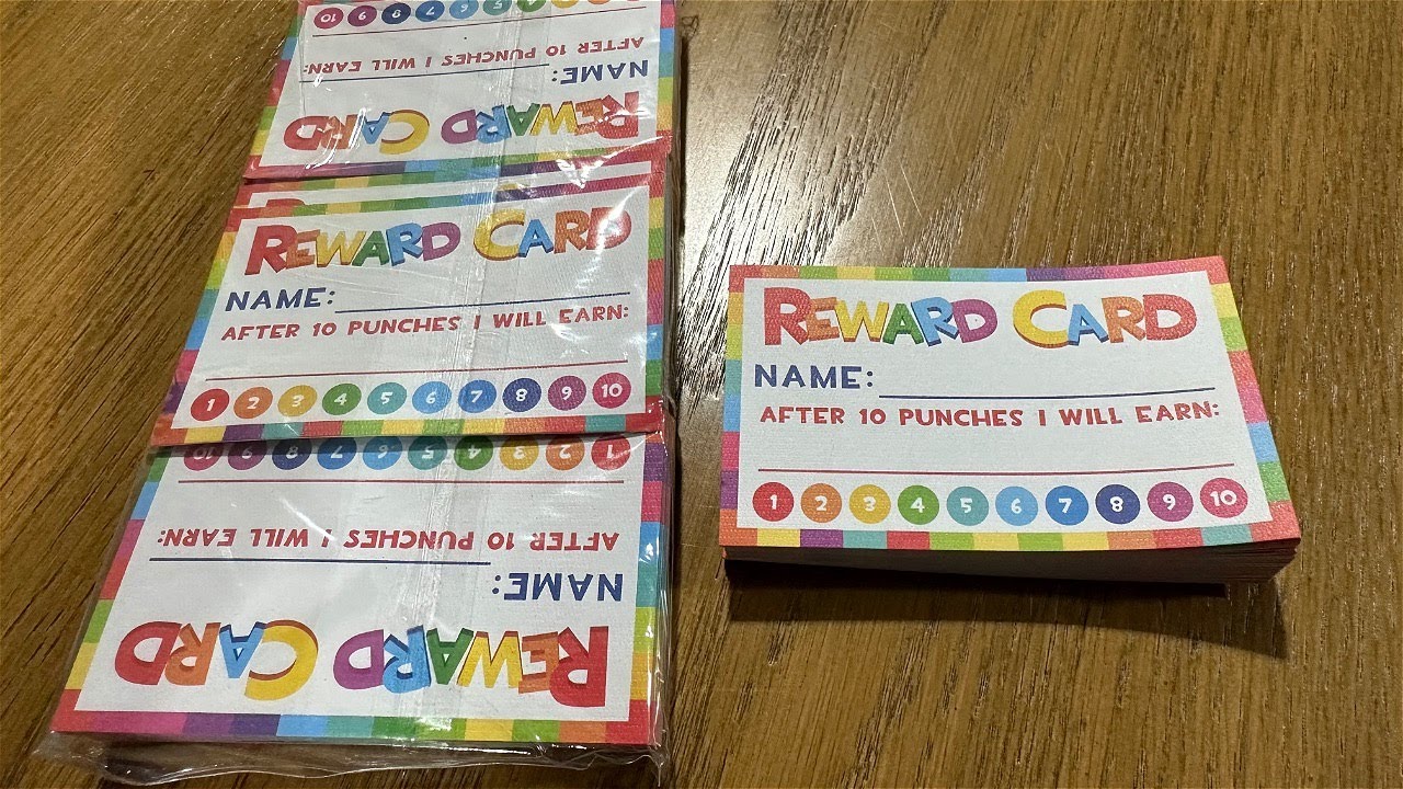 Reward Punch Cards for Kids and Students - YouTube