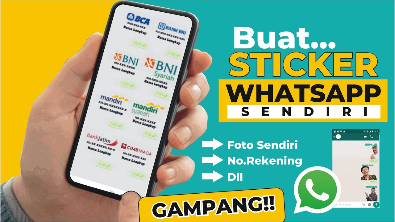 Cara Buat Sticker WhatsApp Sendiri || Buat Sticker Wa No Rekening ...