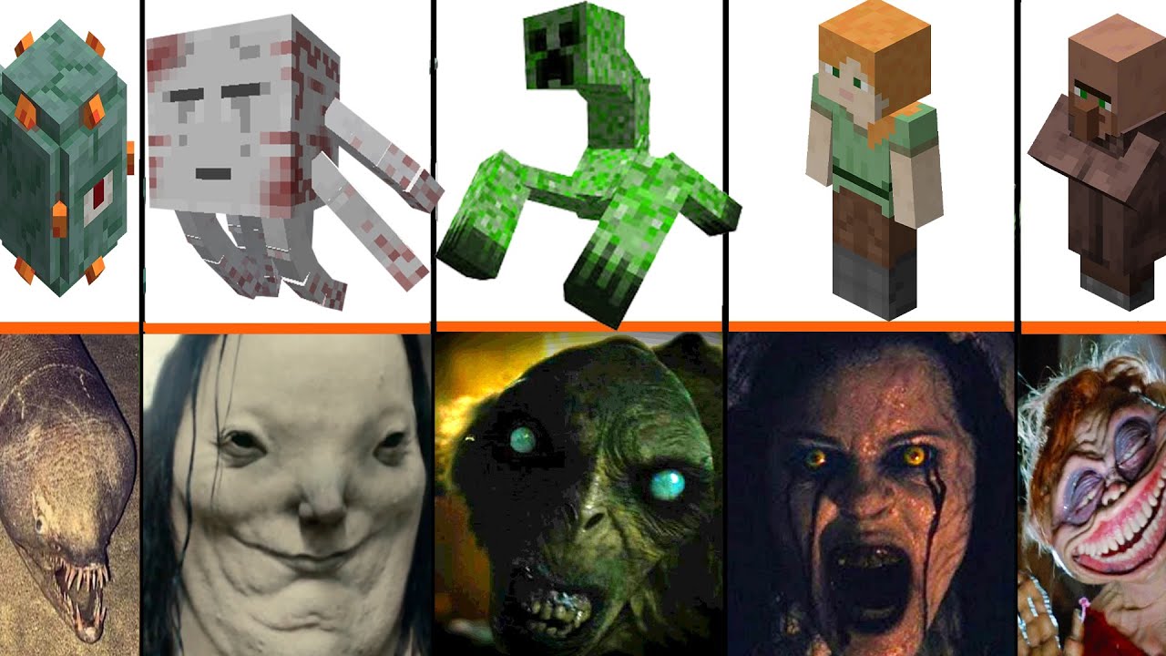 比較:呪われた画像としてのminecraftミュータントクリーチャーとminecraftモブ Youtube