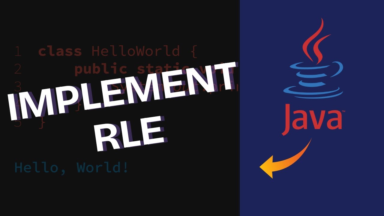 How to Implement Run-Length Encoding (RLE) in Java 2025? - YouTube
