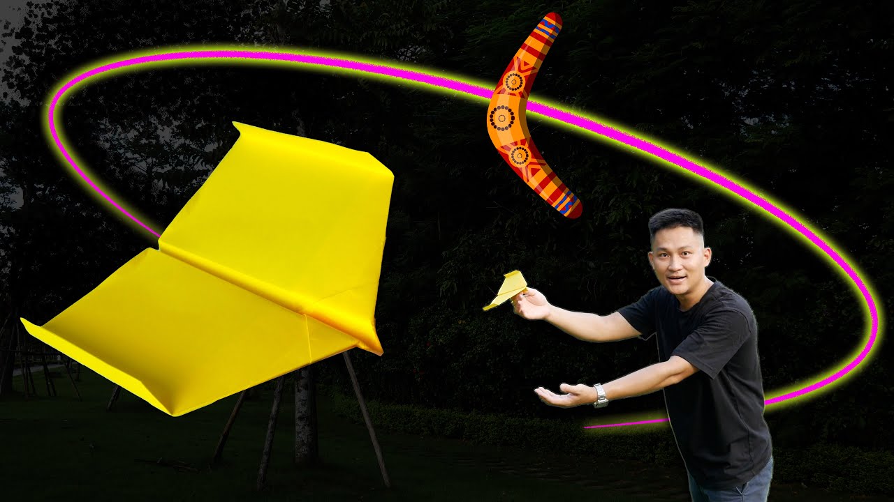 Folding paper airplanes to fly around in the air, 100% of you do it ...