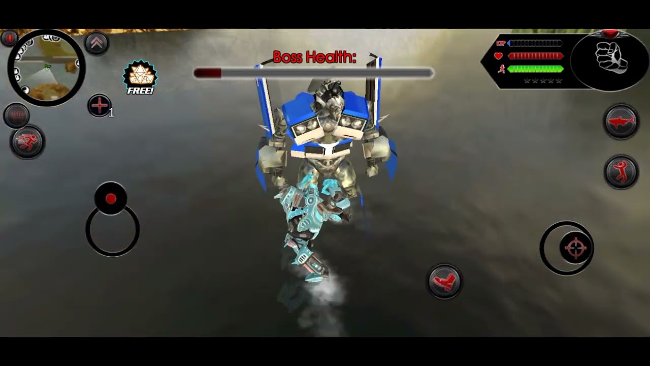 Health bars boss vs robot shark final last 7 - YouTube