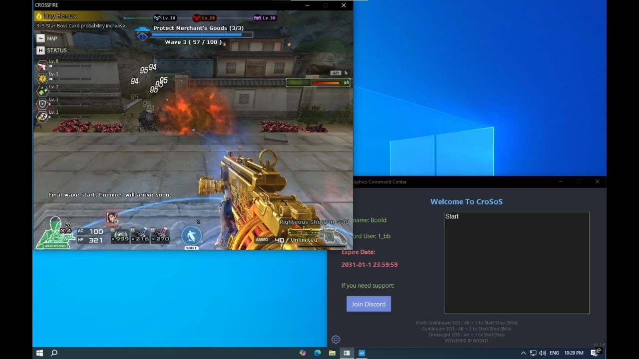 Crosfire New update Onslaught Zm4 SoS AI Script auto farming (Free trial) CroSoS script - YouTube