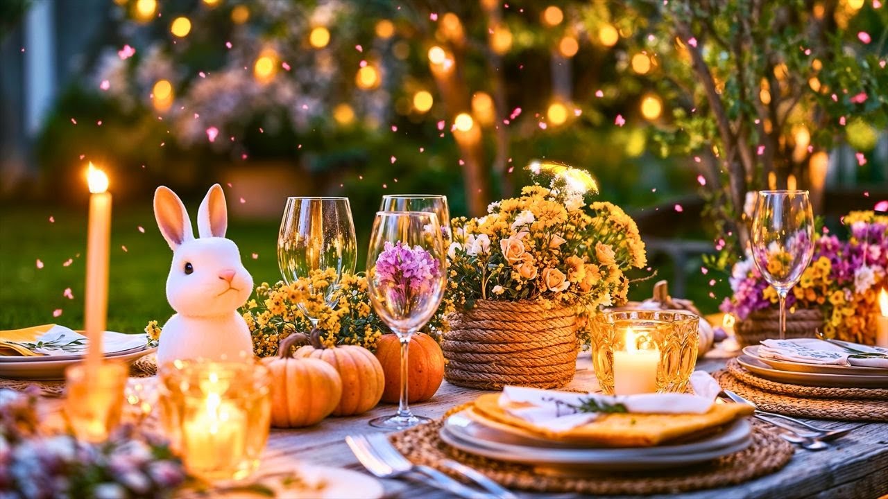 🌸🐣 Easter Jazz 24/7 | Cozy Spring Garden Atmosphere with Relaxing Jazz ...