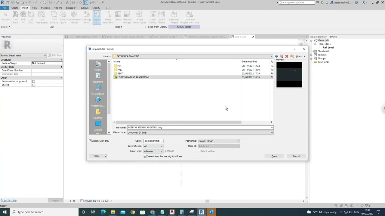 Quick Tutorial on how to Create a Revit Detail Family from CAD detail ...