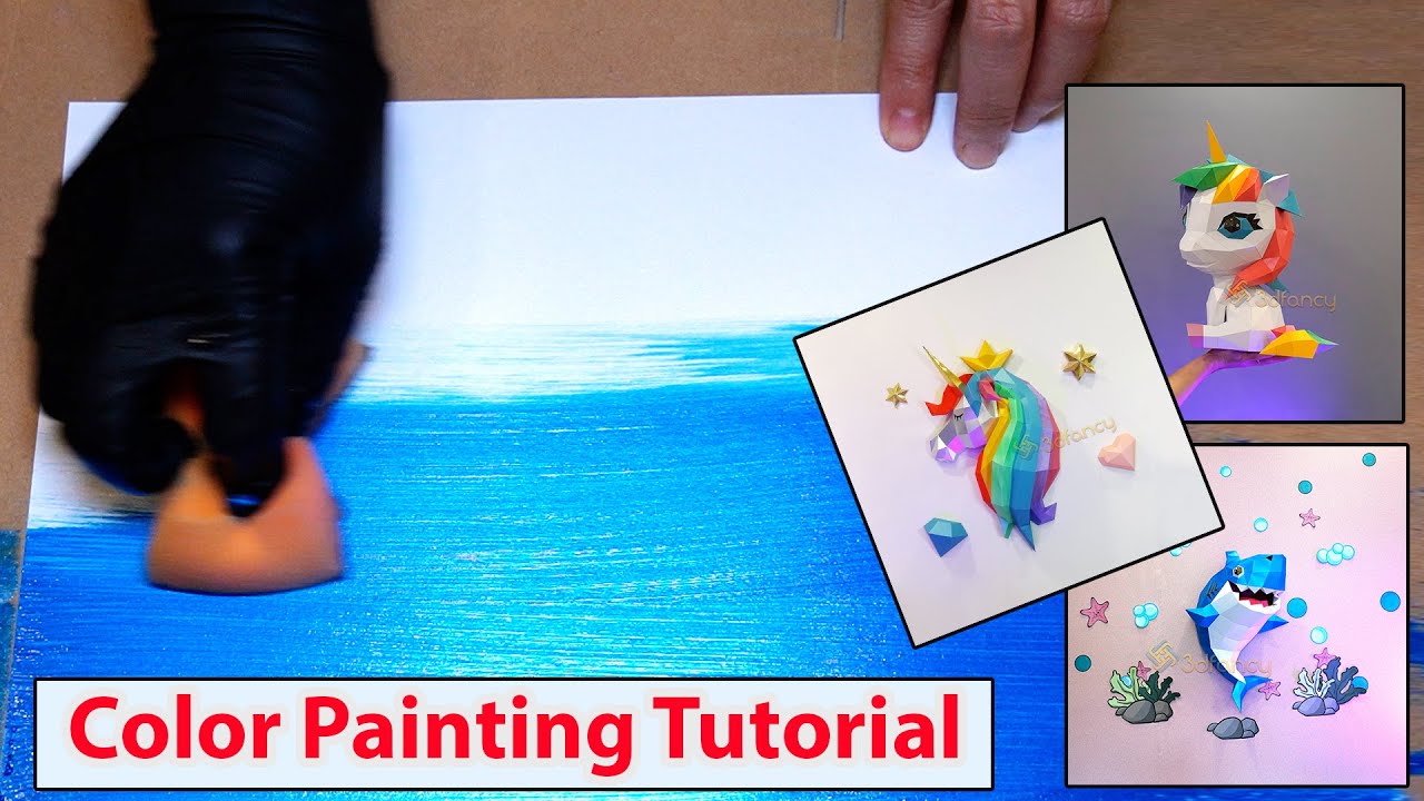 How to coloring paper for 3d papercraft - Coloring black paper for ...