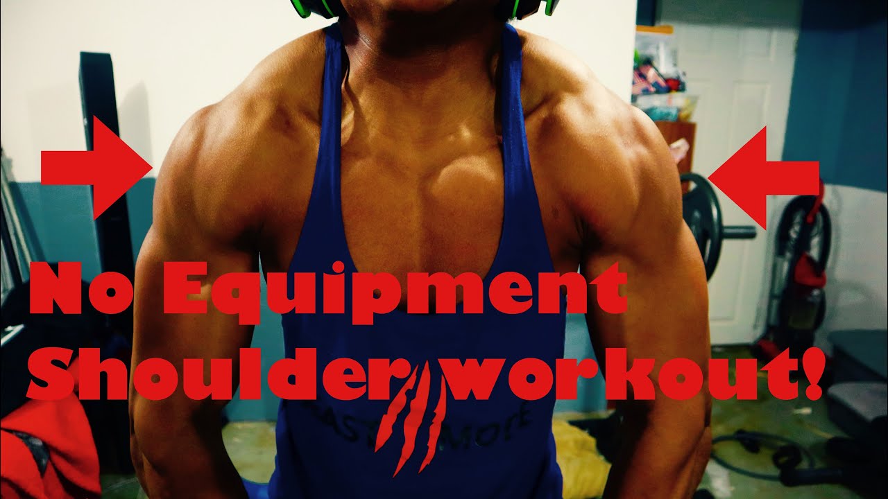 Killer Shoulder workout without equipment!(Sets and Reps included ...
