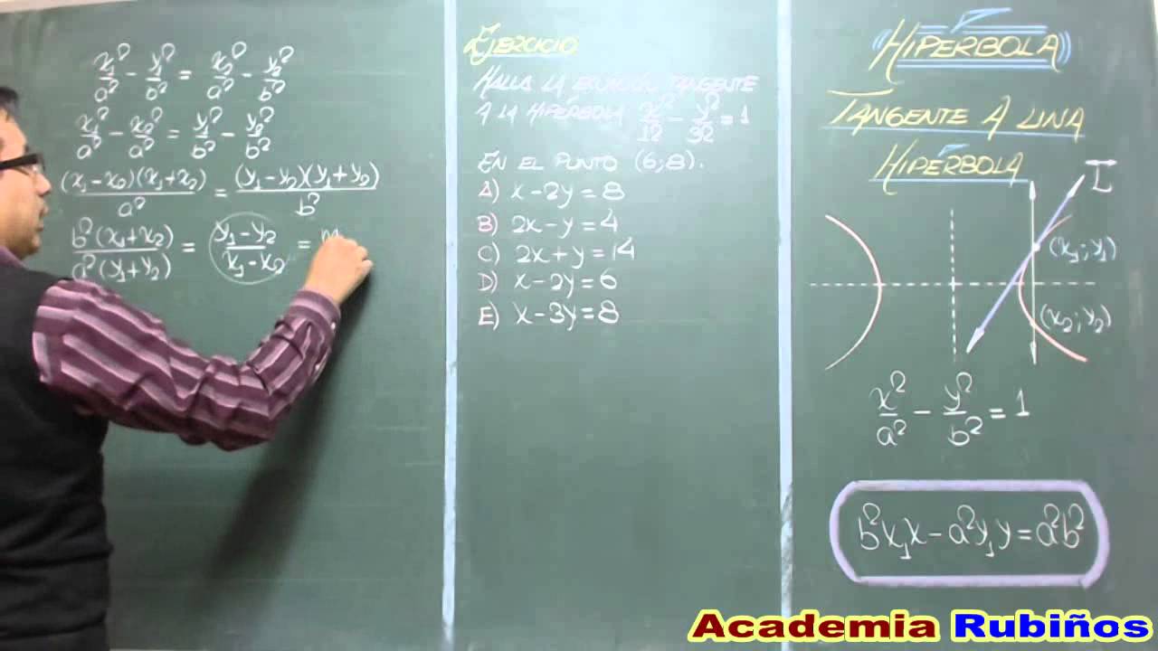 ECUACION TANGENTE DE LA HIPERBOLA - YouTube