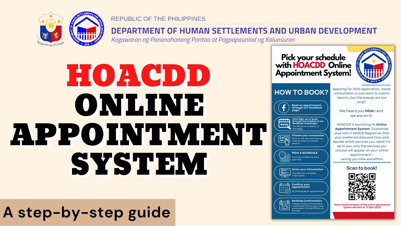 DHSUD Appointment Schedule System R4A - YouTube