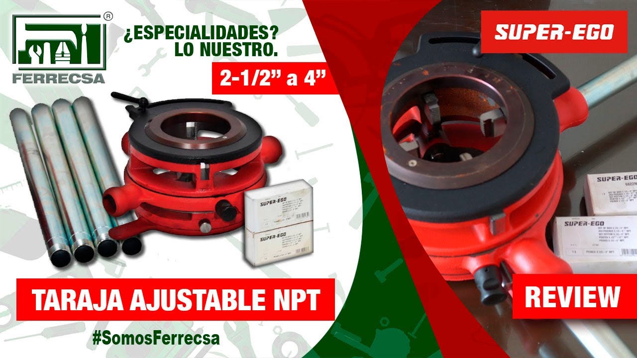 INCREIBLE! Tarraja Ajustable NPT 662 (2-1/2" a 4") SUPER-EGO💥(REVIEW ...