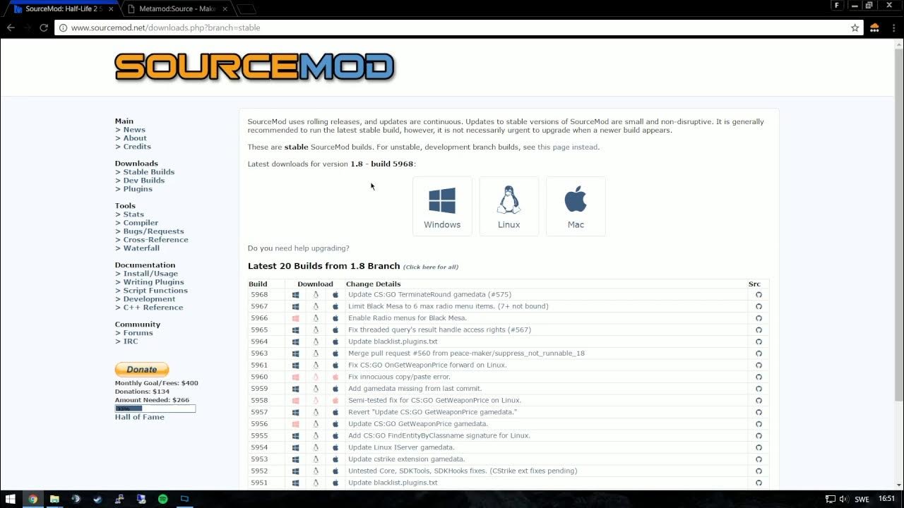How to install Sourcemod on a CSGO dedicated server (Windows) - YouTube