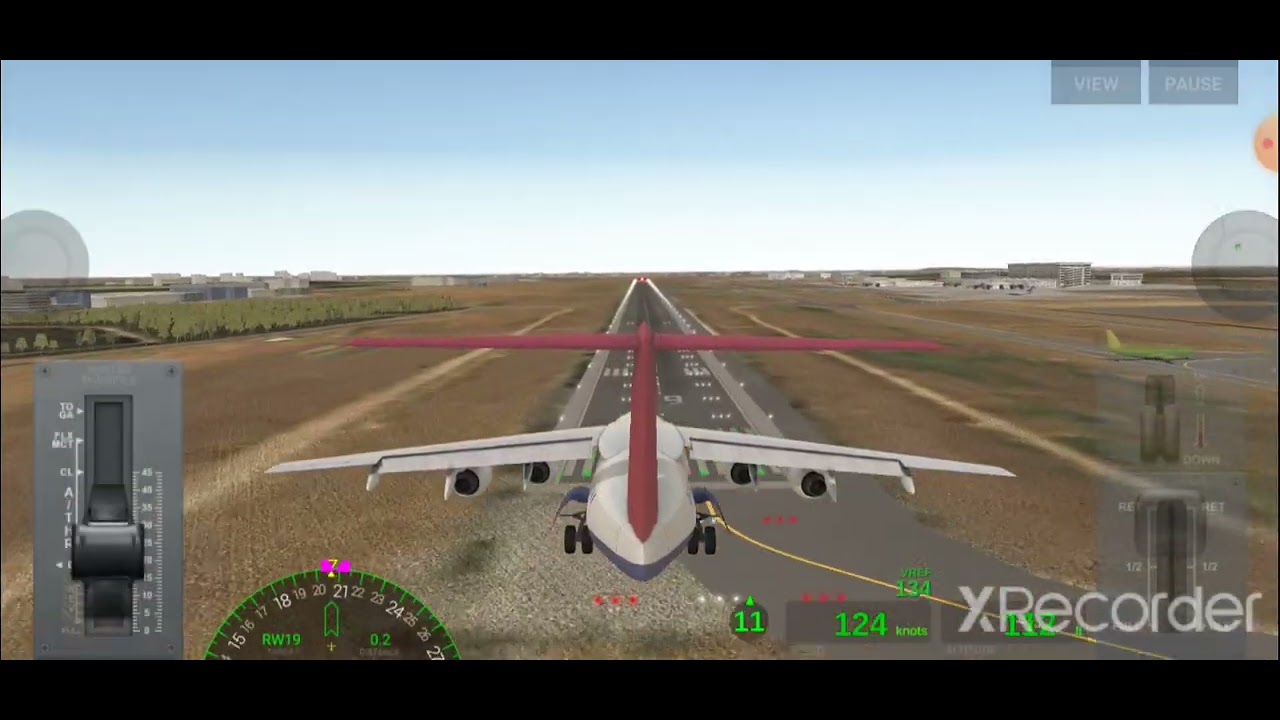 AIRLINE COMMANDER BAE SYSTEMS 146 LICENSE B TEST ( strong winds ) - YouTube