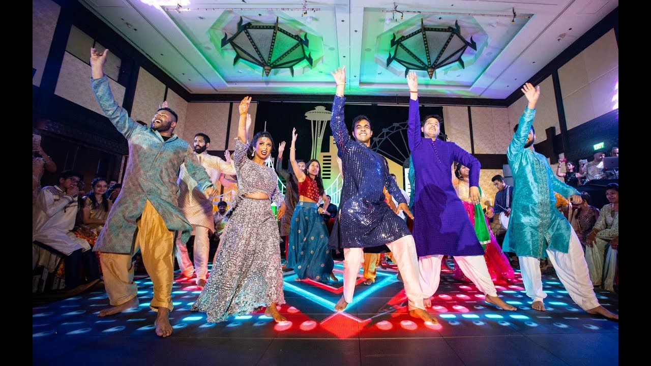 Best Sangeet Night Dance Performance by Bride & Groom friends! | Mitra ...
