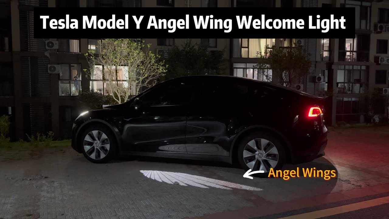 Tesla Model Y Angel Wing Welcome Light | EASY INSTALLATION #tesla # ...