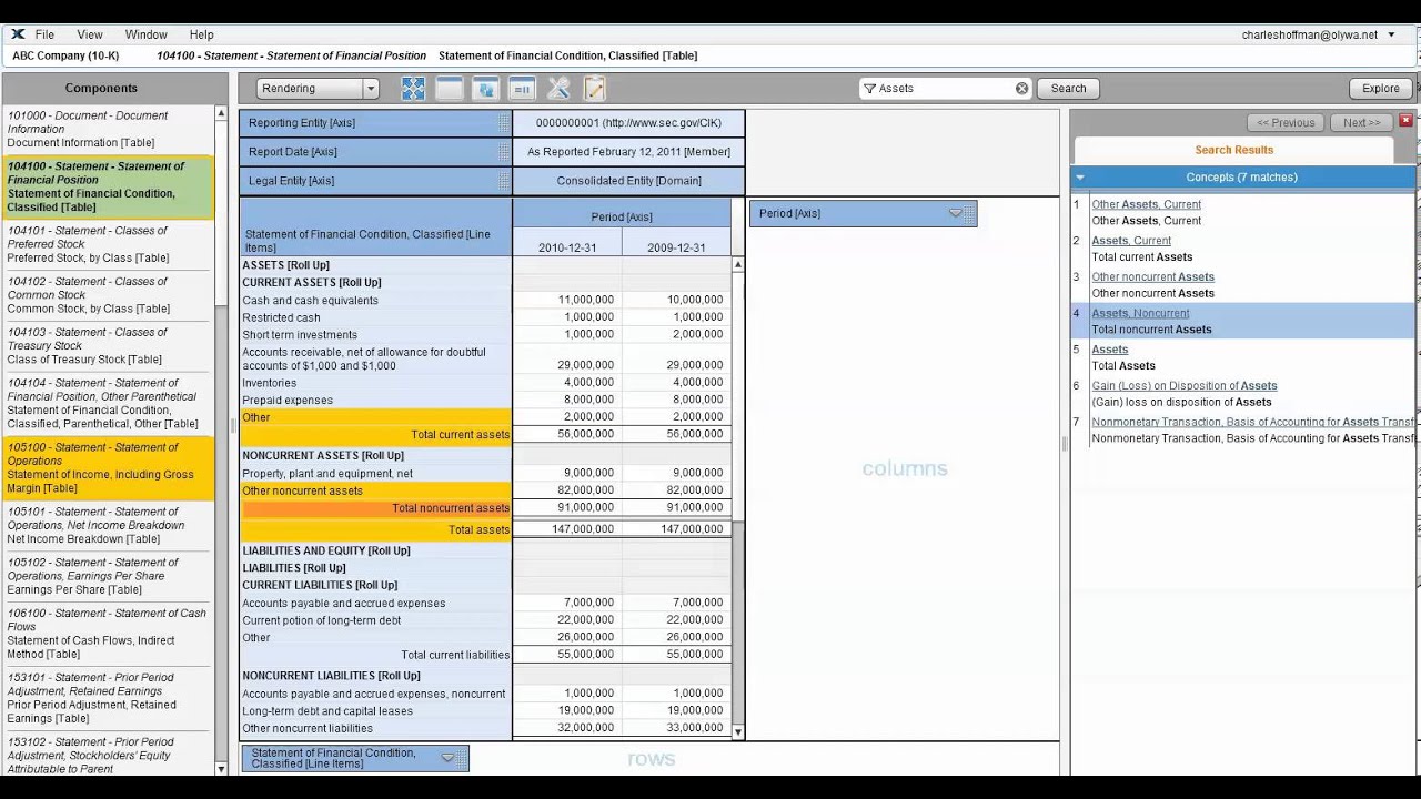 Features of the XBRL Cloud Viewer - YouTube
