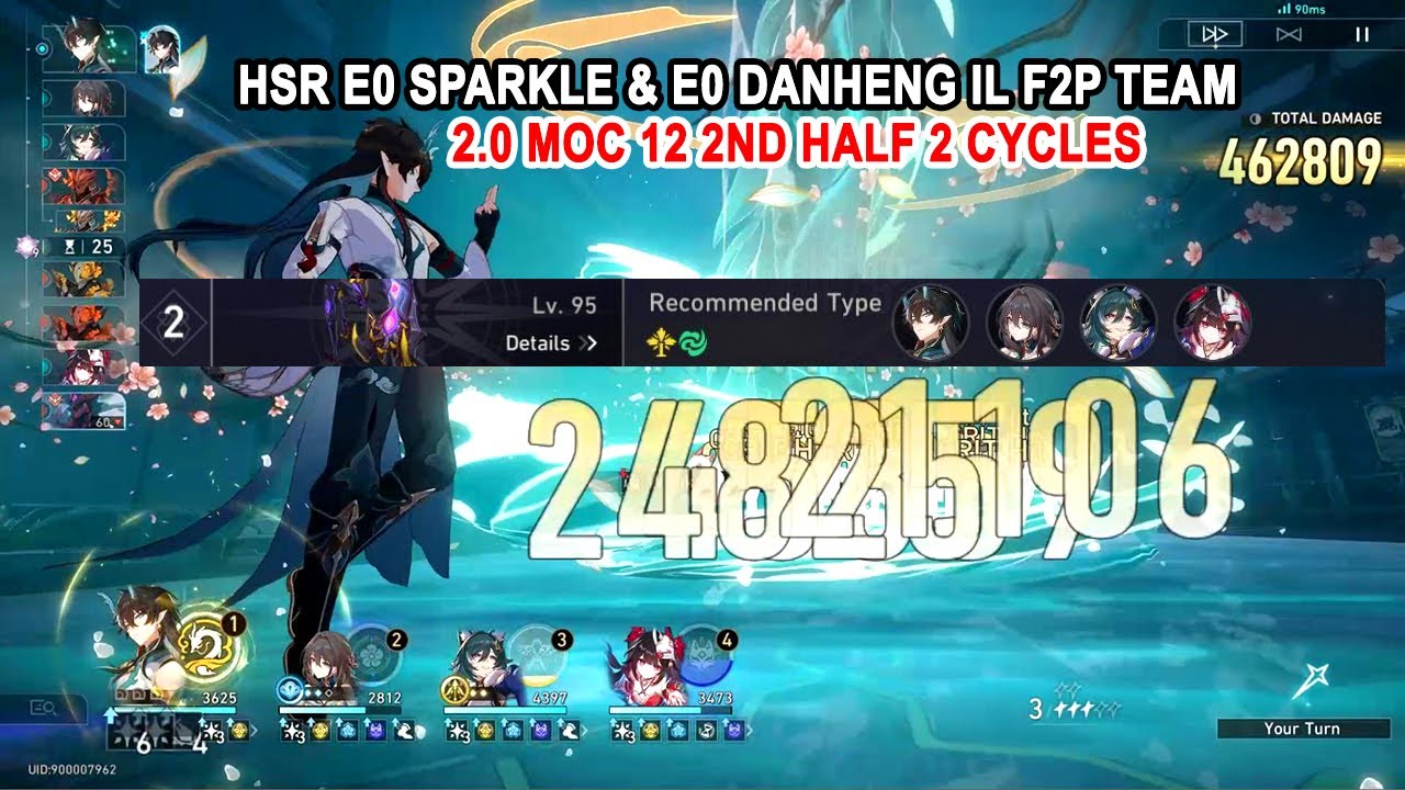 HSR E0 Sparkle & E0 Danheng IL F2P Team - 2.0 Memory of Chaos 12 2nd ...