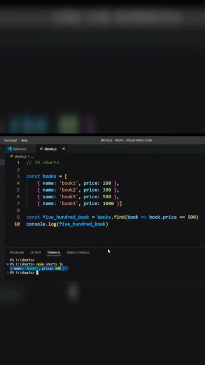 Javascript find function #shorts - YouTube