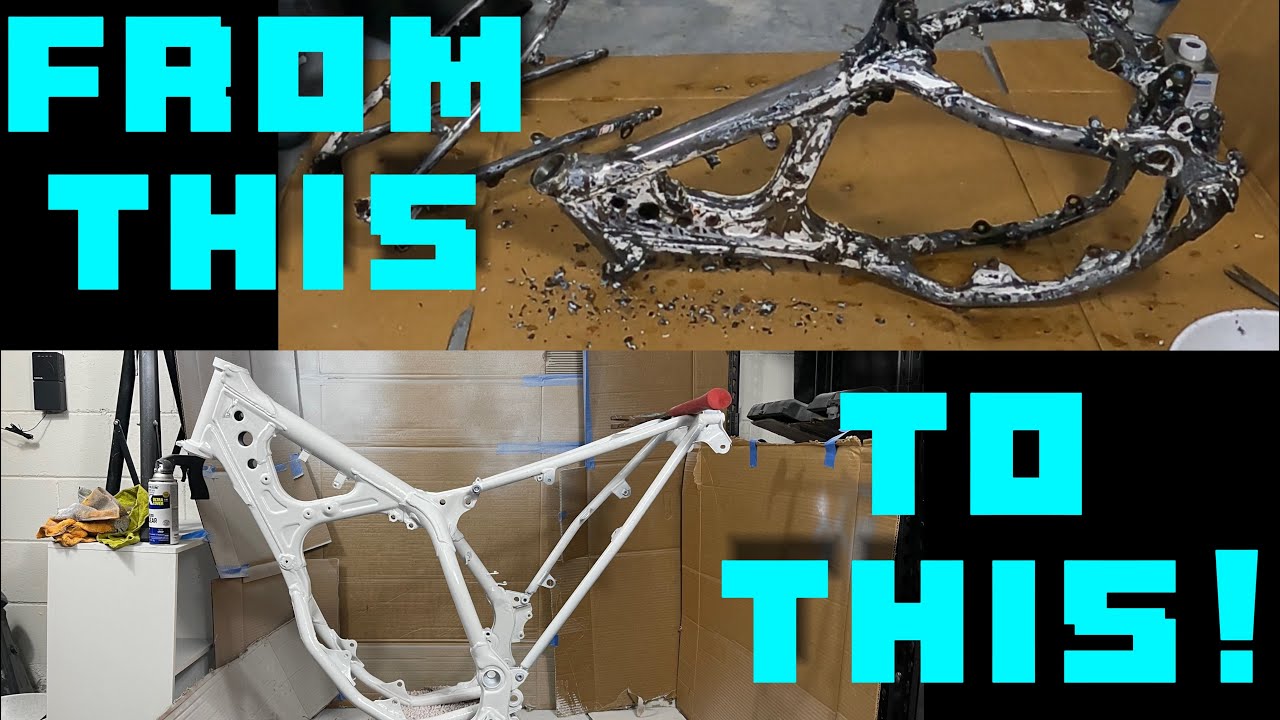 Dirt bike frame paint | YZ 125 Supermoto Build EP: 2 - YouTube