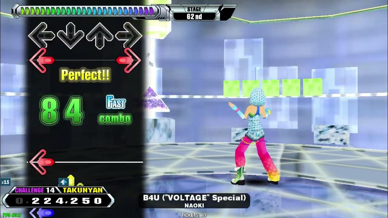 【DDR GRAND PRIX】B4U ("VOLTAGE" Special)【CHALLENGE】 - YouTube