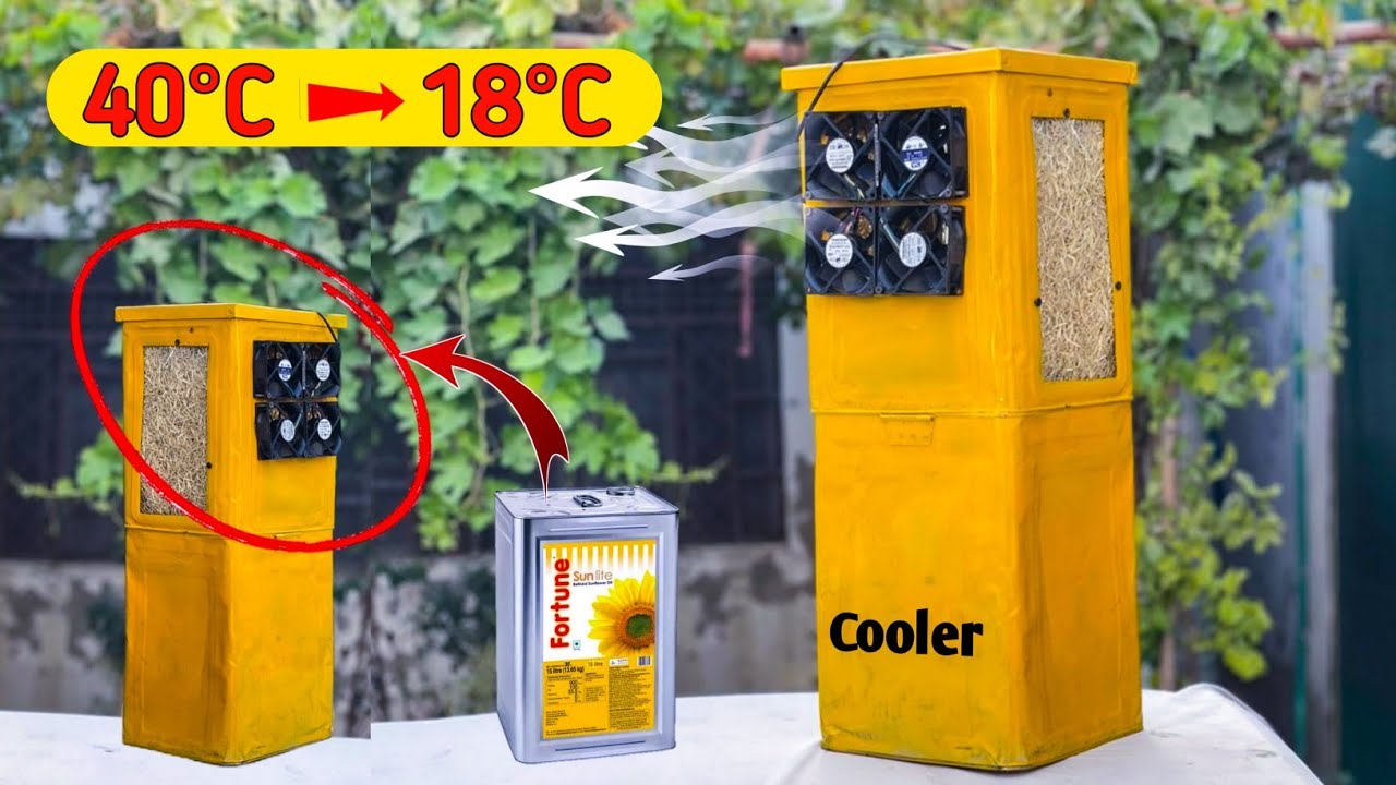 Invention Homemade Air Cooler From Tins #diy - YouTube