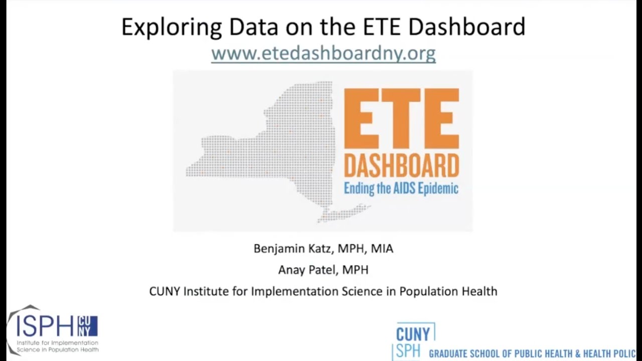 Exploring the ETE Dashboard - YouTube