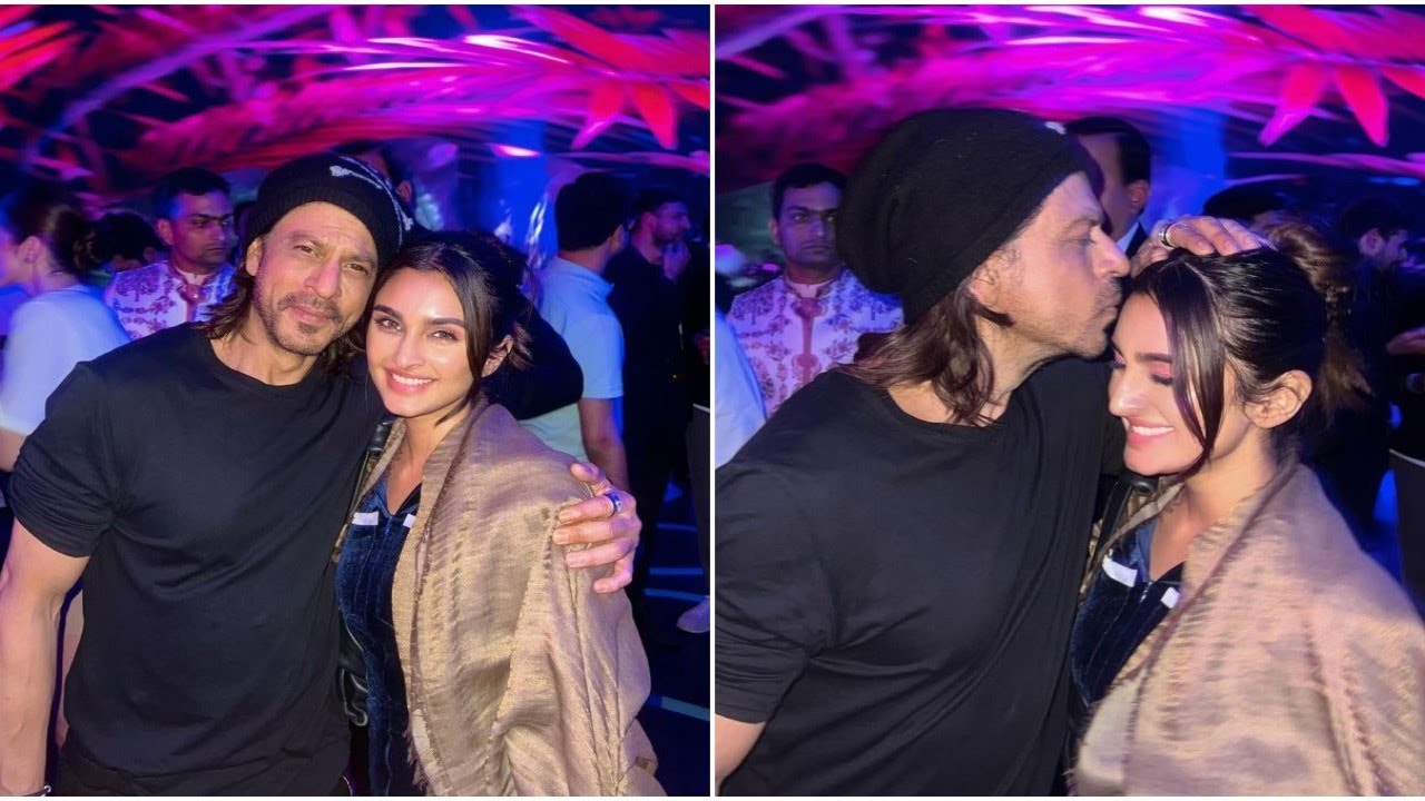 Shah Rukh Khan is all smiles as he poses with Javed Jaffrey's daughter ...