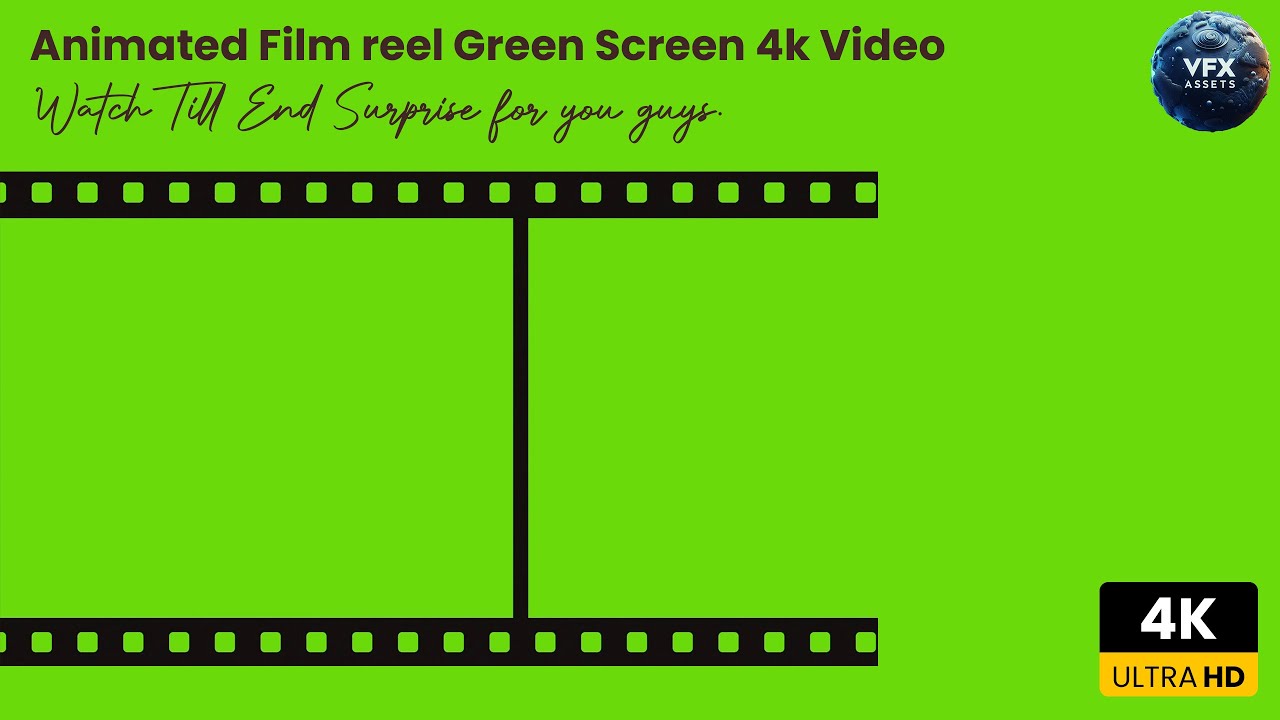 Film reel Animation on Green Screen 4K Video #animation #greenscreen # ...
