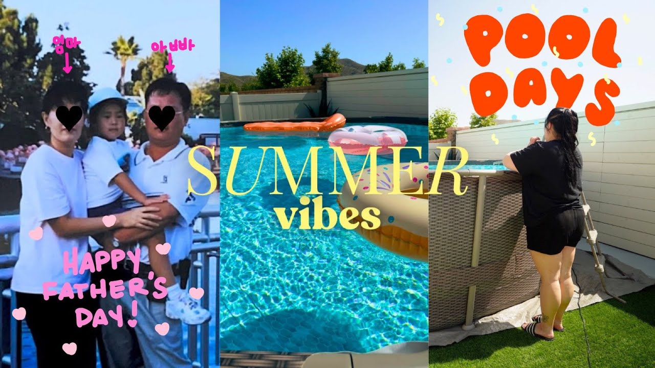 GIANT NEW POOL + Bestie Sleepovers, Yummy Food, Celebrate Father's Day ...