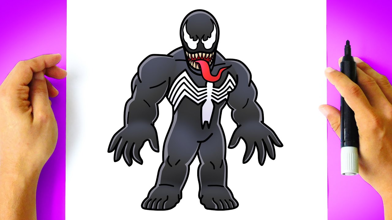 How to DRAW VENOM easy - YouTube