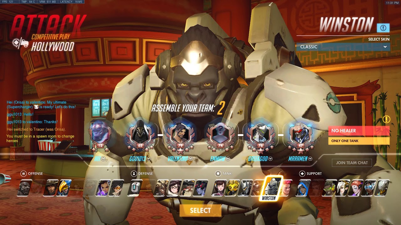 Overwatch Main Tank VOD - YouTube