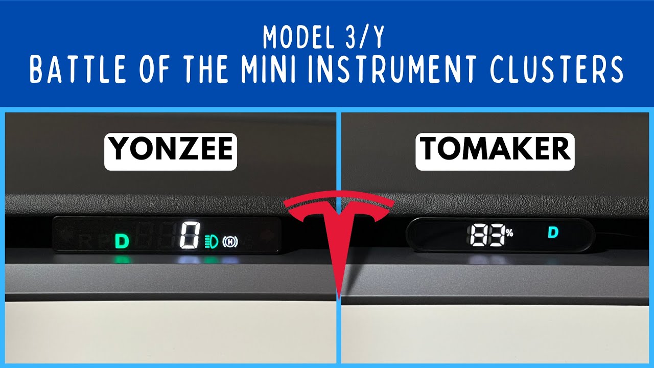 HUD/Mini Instrument Cluster Comparison for Model 3/Y - YouTube