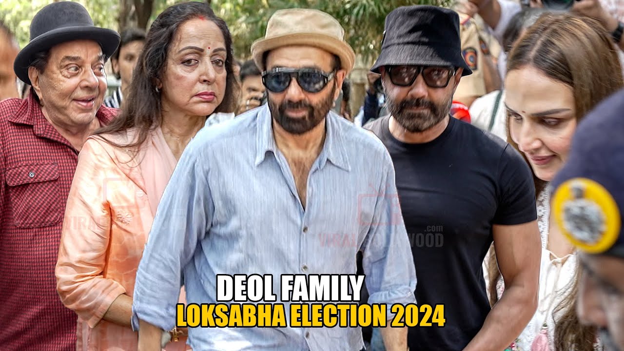 Deol Family arrive to Cast Vote | Dharmendra, Hema Malini, Sunny Deol ...