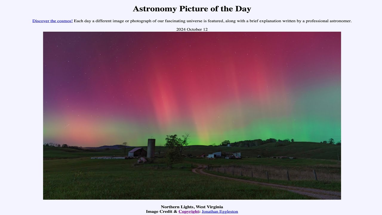 2024 October 12 - Northern Lights, West Virginia - YouTube