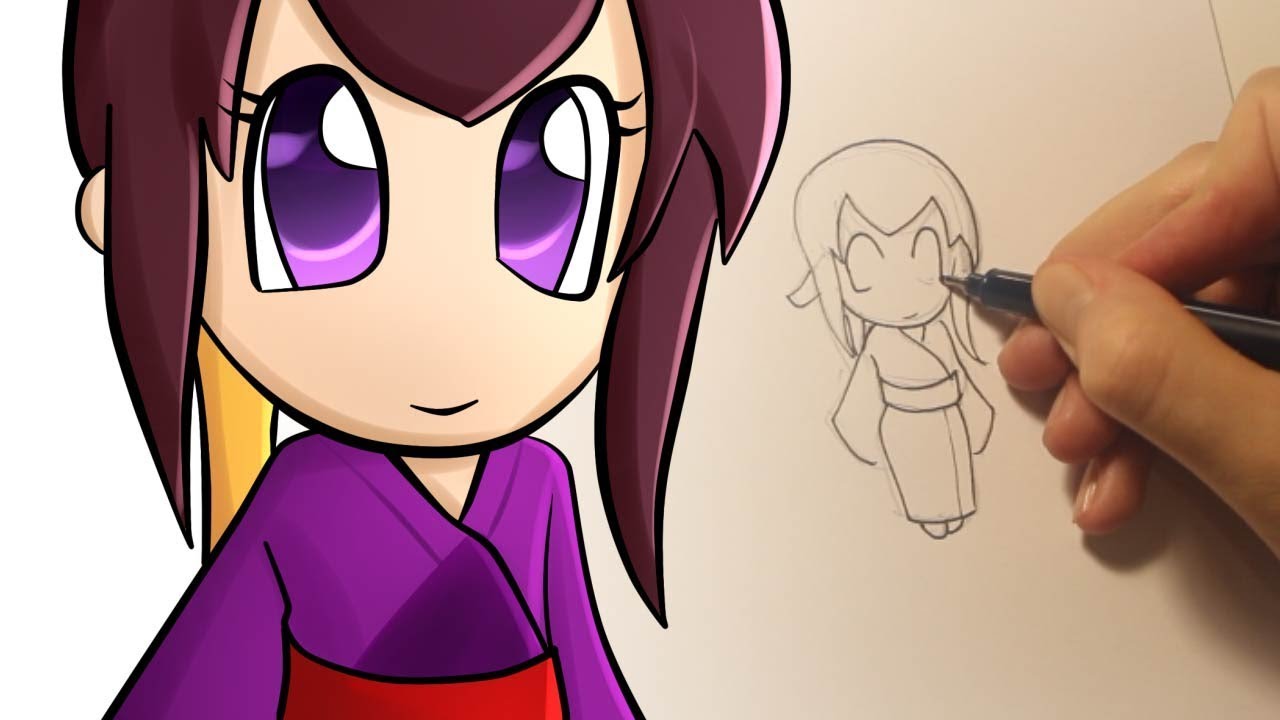 Cómo dibujar a Oboro Chibi (Basilisk) - YouTube