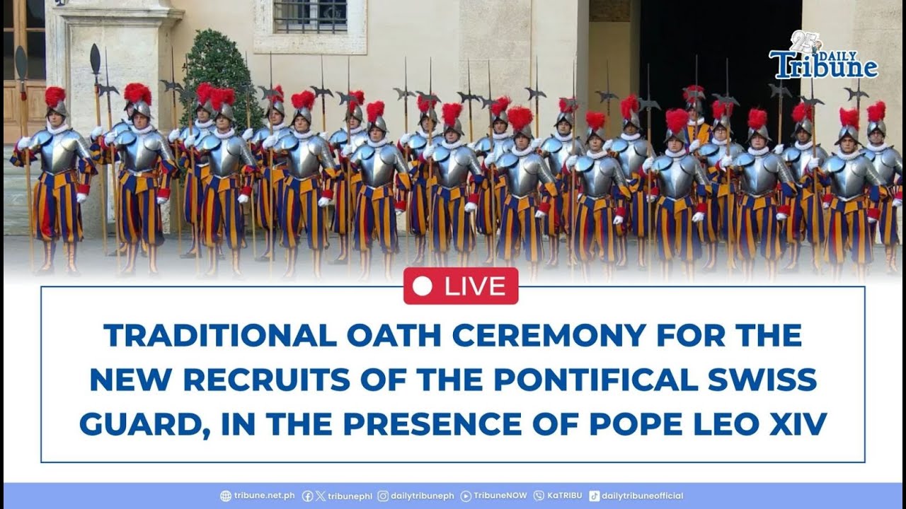 LIVE: Swiss Guard oath ceremony in presence of Pope Leo XIV in San ...