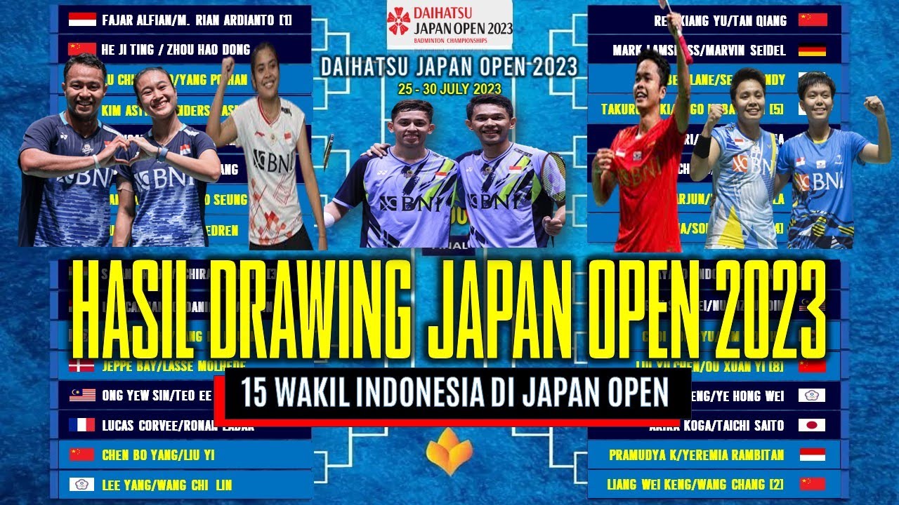 Hasil Drawing Japan Open 2023 Ada 15 Wakil Indonesia Ikut Daihatsu