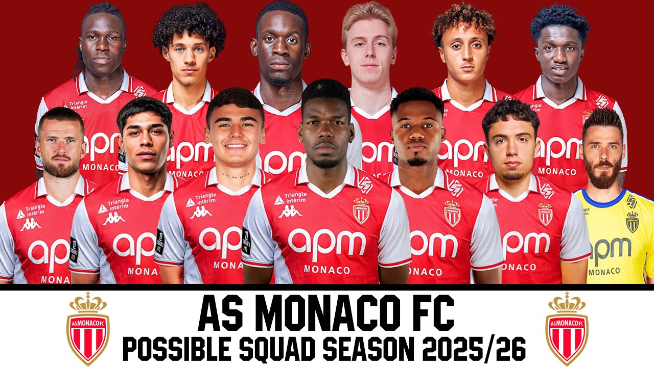 AS Monaco FC Possible Squad 2025/26 | AS Monaco Possible Squad Current ...