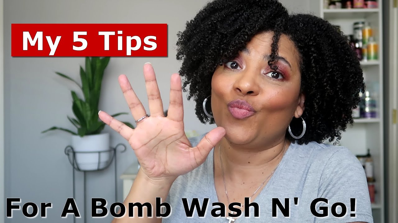 MY 5 TIPS FOR A GREAT WASH N' GO | How To Wash N' Go On Type 4 Hair ...