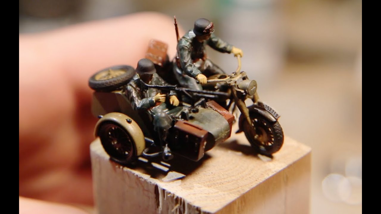 GERMAN MOTORCYCLE & SIDEBAR - TAMIYA - 1/48 MILITARY MINIATURE - YouTube