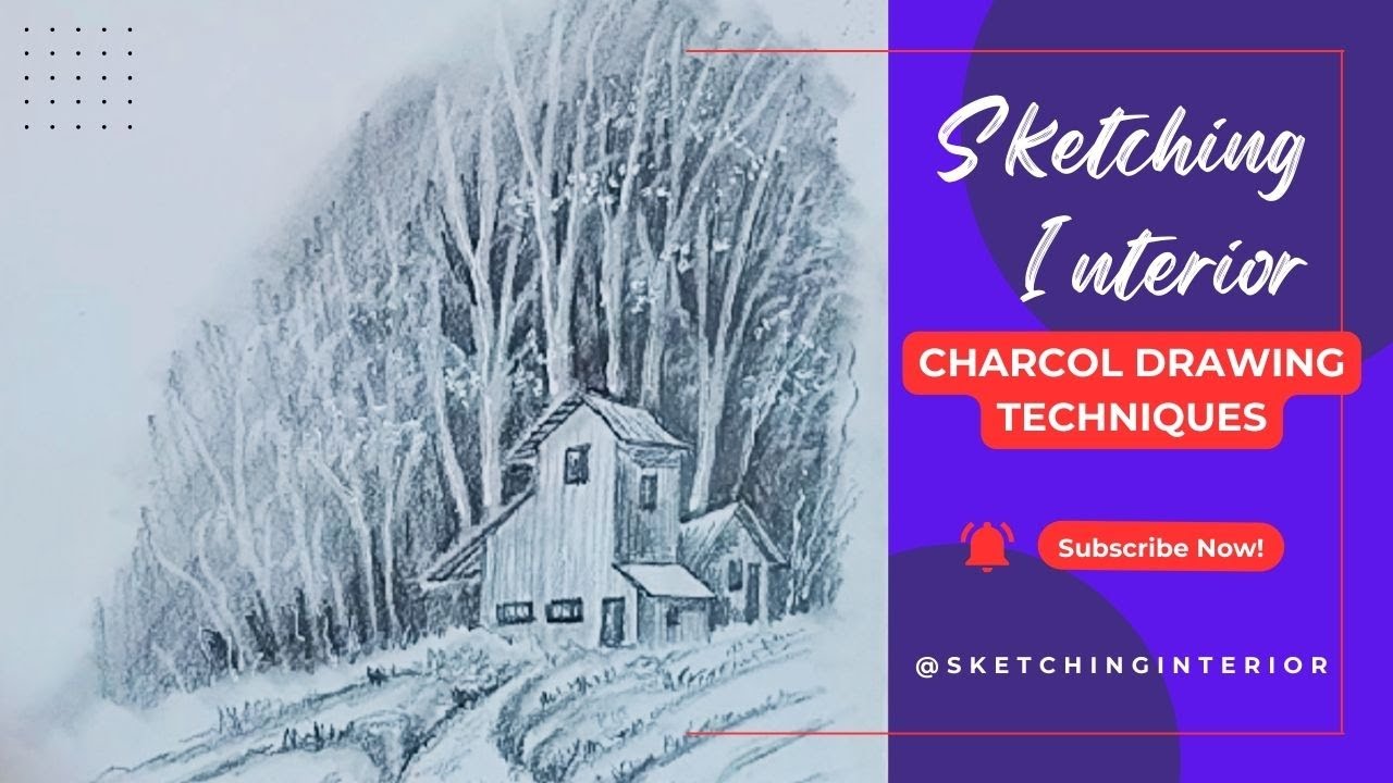 Mastering Charcoal: Landscape Drawing with Eraser Technique - YouTube