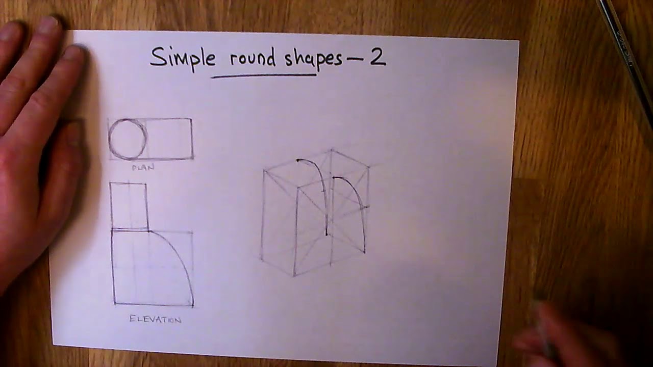 Sketching 9 Simple round shapes 2 - YouTube