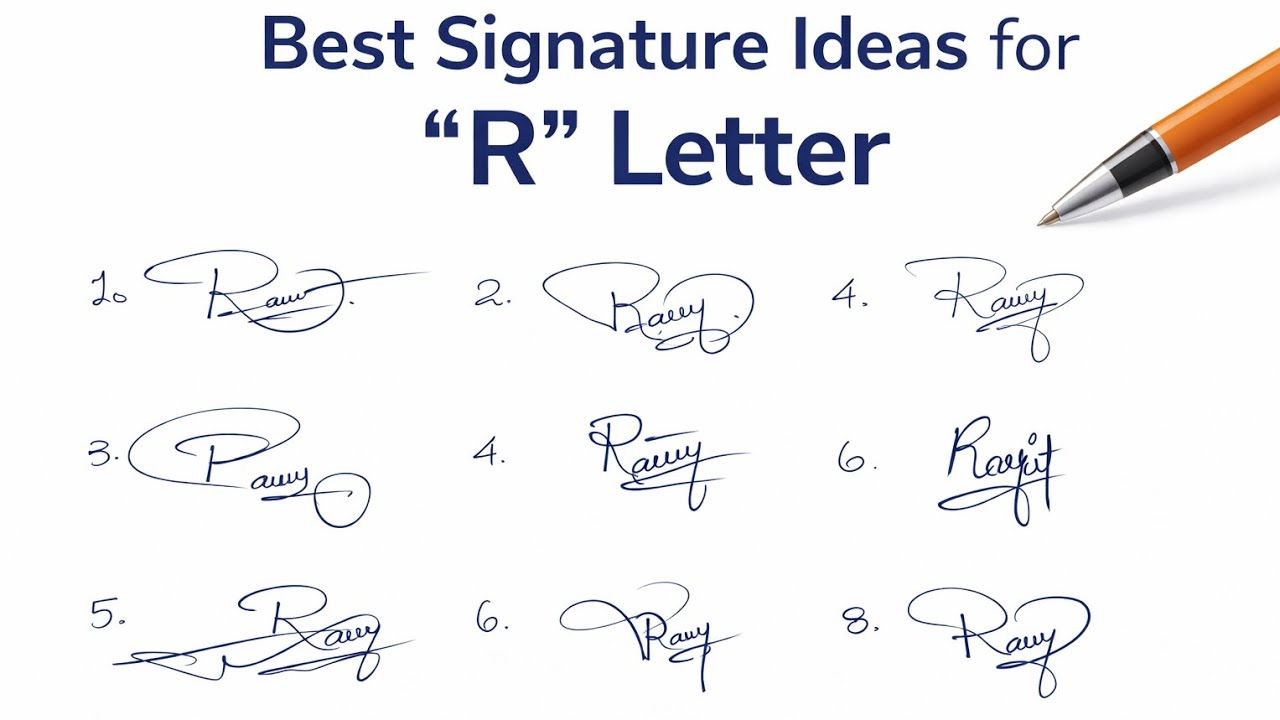 "R" Letter Signature Ideas 💡 | Best Signature Ideas for R Letter ️ | R ...