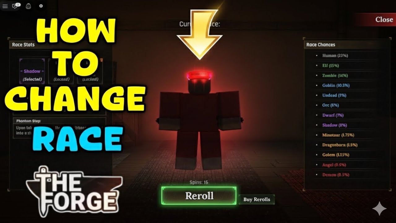 How To Change Your Race In The Forge | The Forge Race Reroll Guide ...