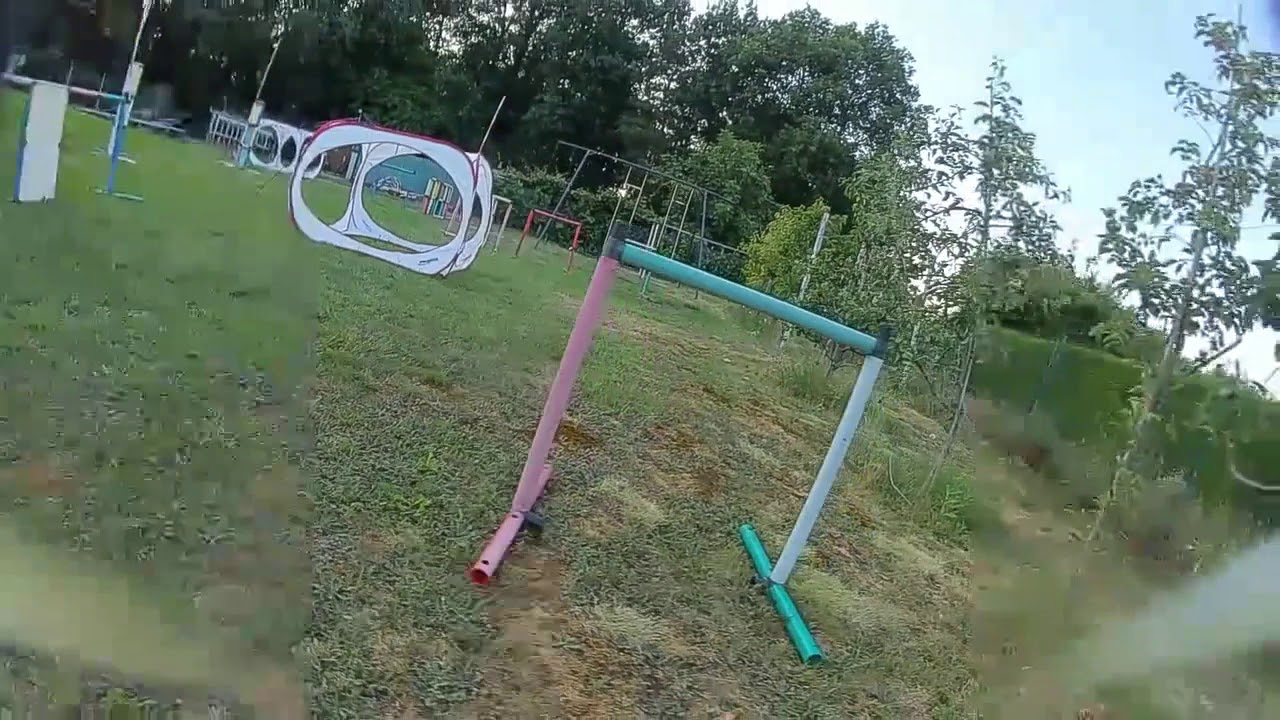 Garden race track for 3 inch quad (Caddx Vista DVR) - YouTube