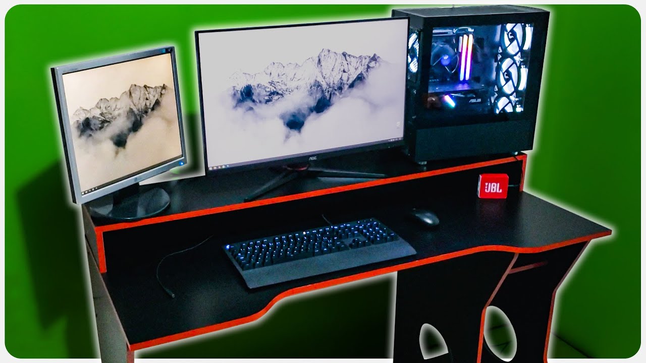 COLOQUEI UMA MESA GAMER NO MEU SETUP! olha só que top! - YouTube