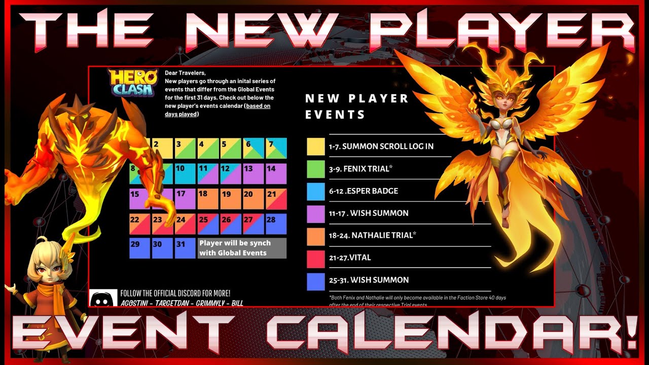The New Player Event Calendar! *MUST WATCH* | Hero Clash Beginner's ...