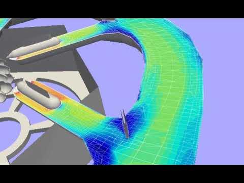 OpenFOAM analysis on a Pelton diffuser - YouTube