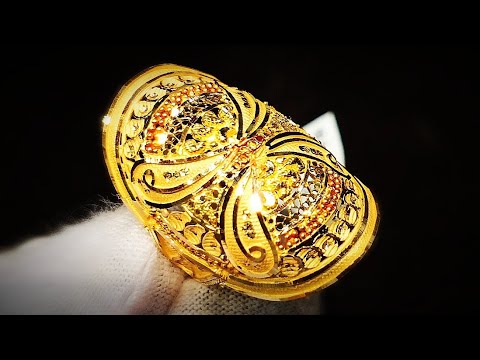 Bridal ladies rings in gold weight range 4gm to 5gm/heavy look ladies ...