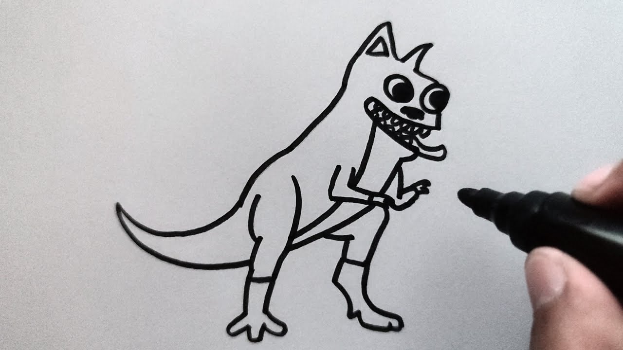 How to draw KITTYSAURUS from Garten of Banban 4 - YouTube