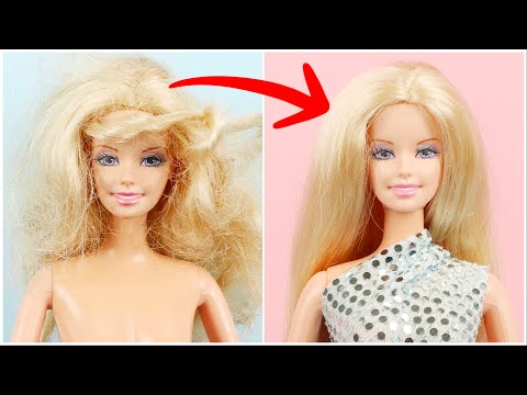 BARBIE SAÇ YAPIMI ve 5 Dakikada Hallet Barbie Kıyafet Yapımı